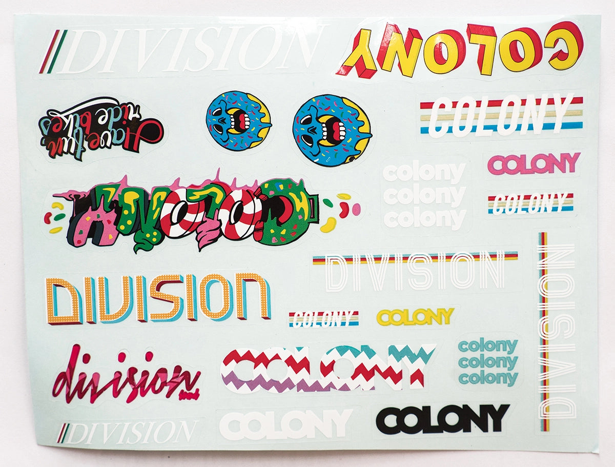 Colony X Division BMX Sticker Pack – Fufanu